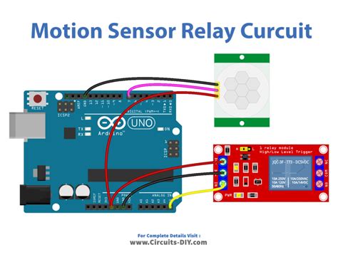 Motion Sensor With Relay Arduino Tutorial