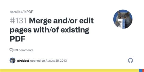 merge and or edit pages with of existing pdf · issue 131 · parallax jspdf · github