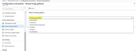 configure a shared image gallery azure devtest labs microsoft learn