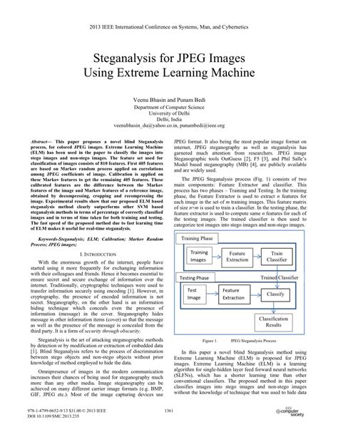 pdf steganalysis for jpeg images using extreme learning machine