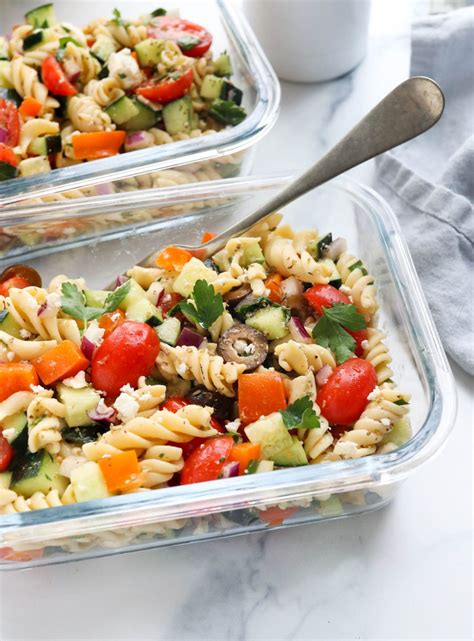 Greek Pasta Salad A Healthy Make Ahead Recipe Detoxinista