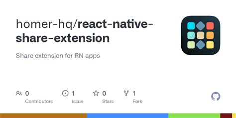 GitHub Homer Hq React Native Share Extension Share Extension For RN Apps