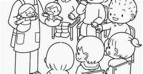 Dibujos Para Colorear Maestra De Infantil Y Primaria El Colegio