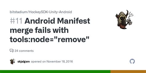 android manifest merge fails with tools node remove · issue 11 · bitstadium hockeysdk unity