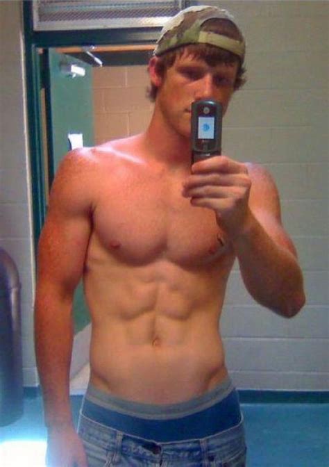 Baseball Cap Shirtless Selfie GayBloggr Frat Guys Shirtless