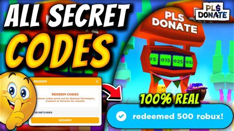 REAL All Working SECRET Codes For Roblox Pls Donate In 2024 Roblox