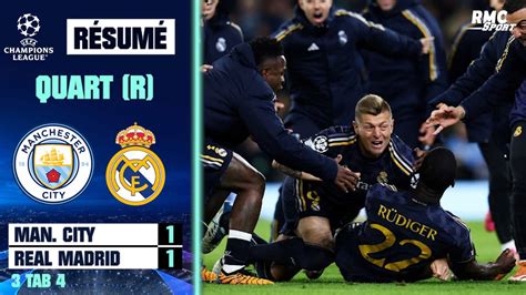 Résumé Manchester City 1 1 3tab4 Real Madrid Q Ligue des