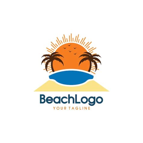 Logotipo De Vacaciones De Verano En La Playa Vector Premium