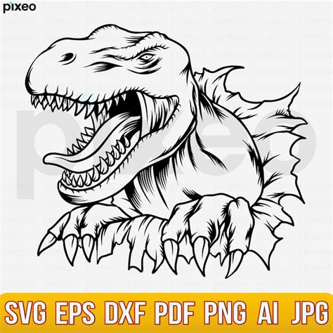 T Rex Svg T Rex Scratch Svg Dinosaur Svg Tyrannosaurus Rex Etsy
