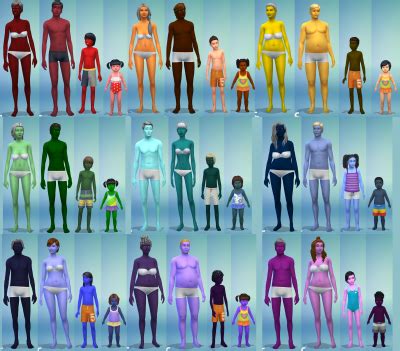 Skintones In Rainbow Colors The Sims Create A Sim Curseforge