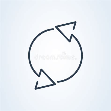 Vector Del Icono De Las Flechas De La Rotación La Ronda Recupera El