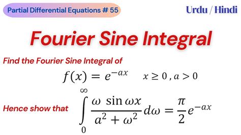 Fourier Sine Integral Example YouTube