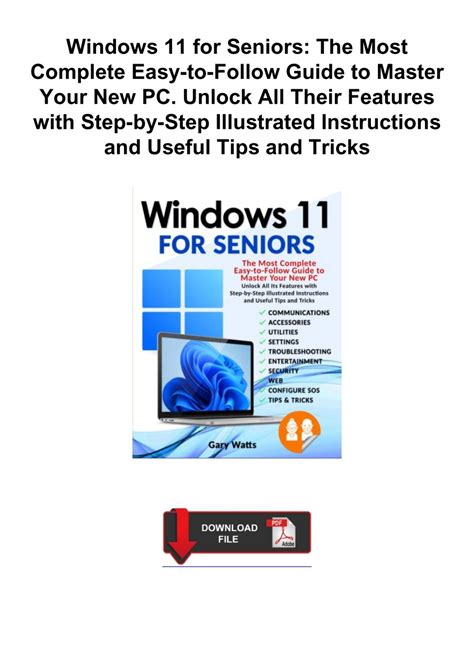 Windows For Seniors The Most Complete Easytofollow Guide To Master