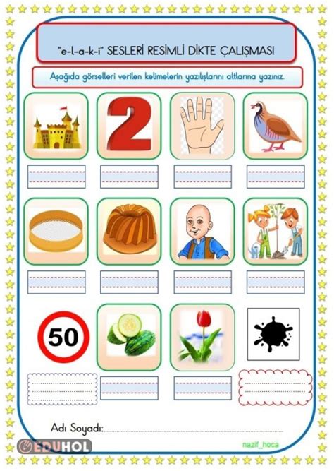 E L A K İ Resimli Dikte Çalışm Eduhol Ders Videoları İzle Online