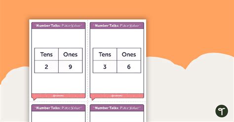 Number Talks Place Value Task Cards Teach Starter