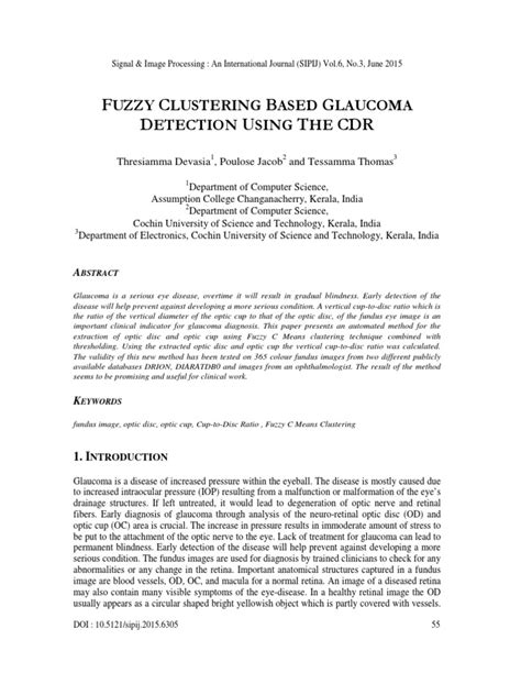 pdf fuzzy clustering based glaucoma dokumen tips
