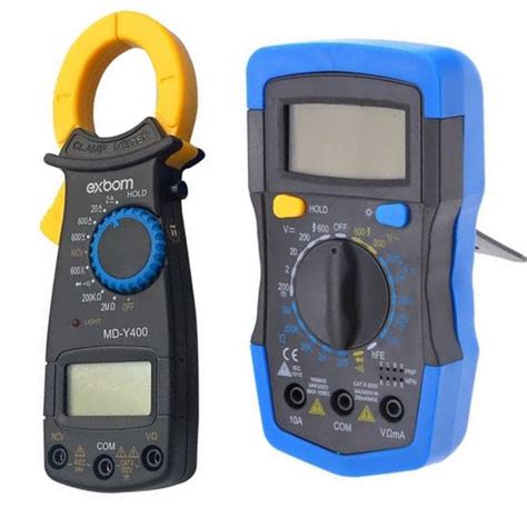 Kit Multimetro E Alicate Amperimetro Digital Profissional Shopee Brasil
