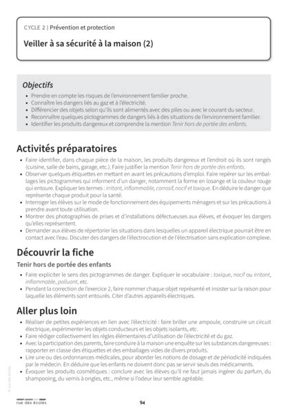 Place des enseignants Les Fiches de l école Apprendre à porter