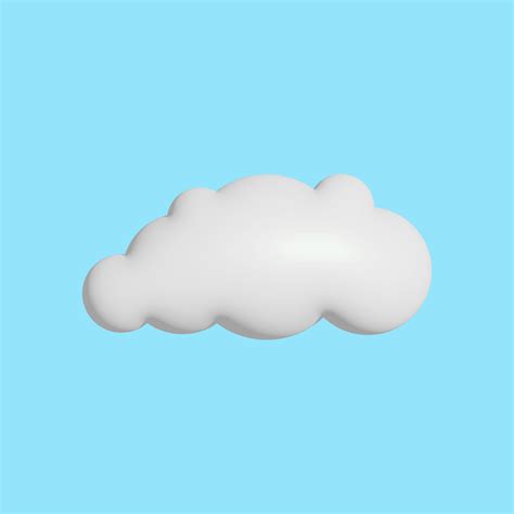 3d Cloud On Isolated Background 3d Rendering Illustration Of A Cloud