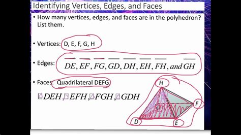 how do you identify parts of a polyhedron to use euler s formula youtube