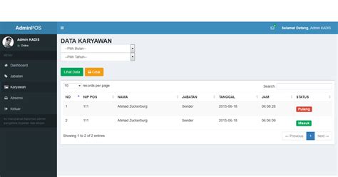 Aplikasi Absensi Online Dengan PHP MySQL