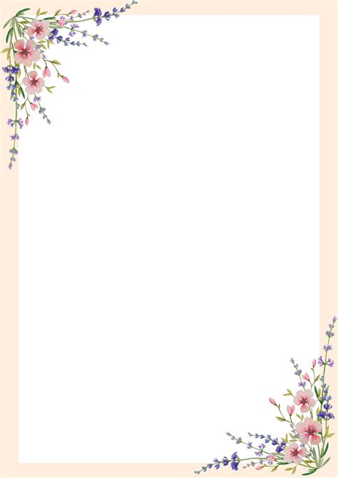 Simple Flower Border Designs For A4 Paper