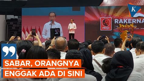 Enggan Sebut Capres Jagoannya Di Rakernas Projo Jokowi Orangnya
