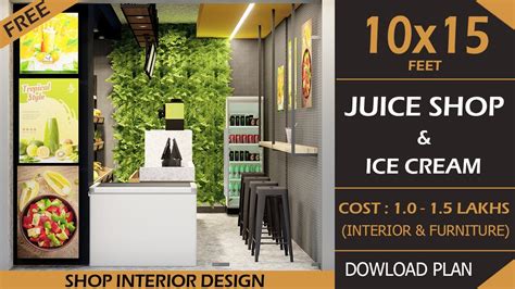 10x15 Juice Shop Interior Design Ideas Small Ice Cream Shop Interior
