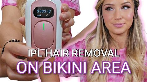 HOW TO Use An IPL Hair Removal Device On BIKINI Area At Home YouTube