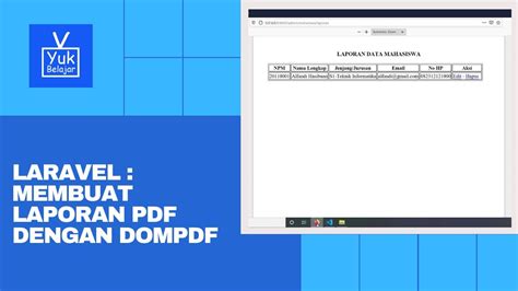 laravel 8 generate pdf file using dompdf tutorial tuts make mudah membuat laporan di dengan