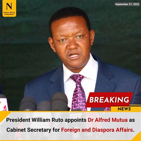 Nation Africa On Twitter Dr Alfred Mutua Cabinet Secretary For