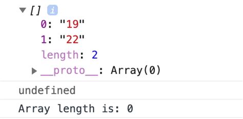 javascript array returning 0 but has data stack overflow