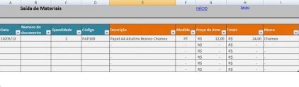 Fazer A Planilha De Sa Da De Materiais Do Estoque Tudo Excel