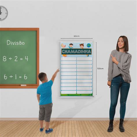 Banner de Ensino Escolar Chamadinha Nomes Alunos Infantil em Promoção