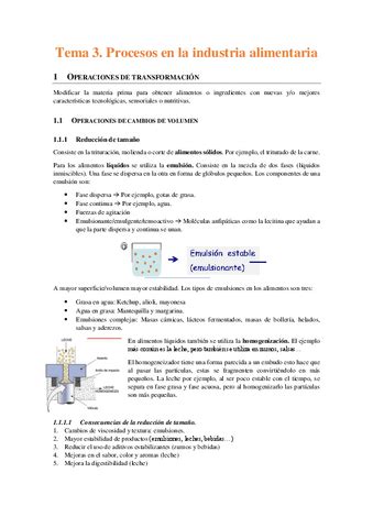 Tema 3 Procesos En La Industria Alimentaria Pdf