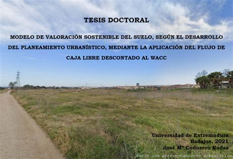 Modelo de valoración sostenible del suelo según desarrollo del