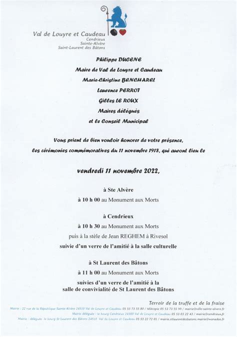 Cérémonies commémoratives du 11 novembre