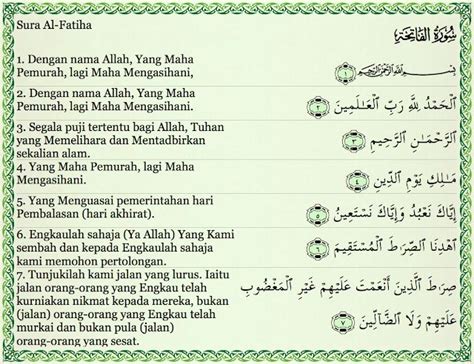 Surah Al Fatihah Tulisan Arab Latin Dan Terjemahan Islamic Quotes