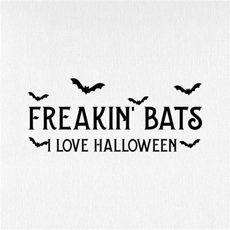 Freakin Bats I Love Halloween Funny Halloween Doormat Svg Etsy