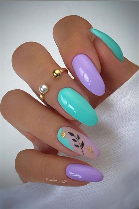Trendy Almond Shaped Nail Art For Summer Nails