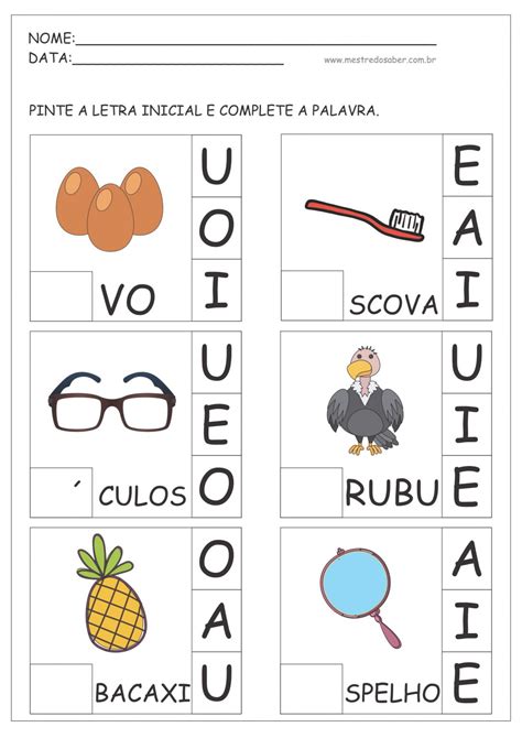 Atividades De Alfabetiza O Para Educa O Infantil Mestre Do Saber Loja