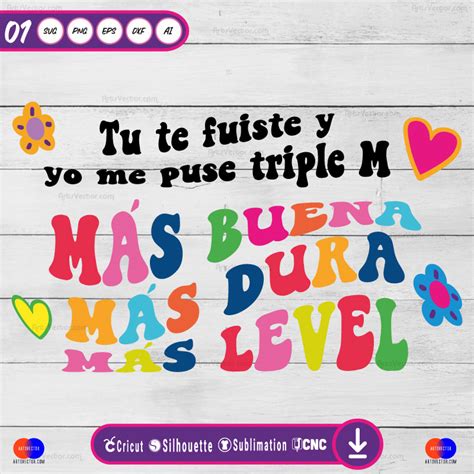 Shakira Triple M Karol G Manana Sera Bonito Svg Png Eps Dxf Ai Arts