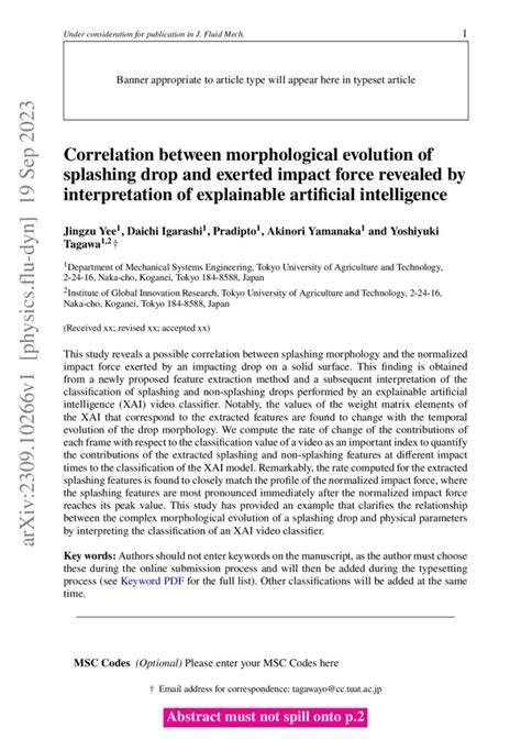 correlation between morphological evolution of splashing drop and exerted impact force revealed