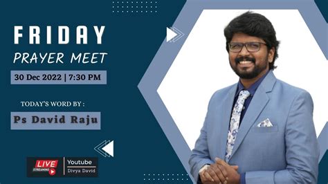 Friday Fasting Prayer Live Ps David Raju Ps Divya David SOW