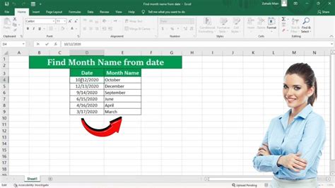 How To Find Month Name From Date In Excel Easy To Learn YouTube