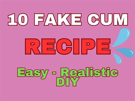 10 Fake Cum Recipe For Ejaculating Dildos Women And Men Etsy Uk