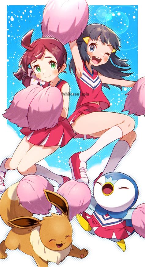 Dawn Eevee Piplup And Chloe Pokemon And More Drawn By Chitozen