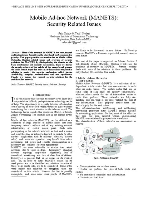 mobile ad hoc network manets security related issues download free pdf wireless ad hoc