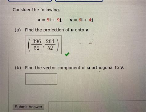 solved consider the following u 5i 9j v 6i 4j a