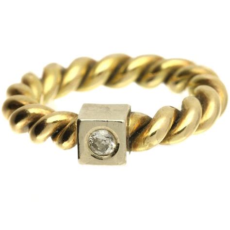 Ring Af Guld Og Hvidguld 14kt Fattet Med Brillant Ca 0 12ct Ebuy Dk